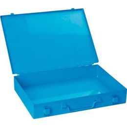 Sortimentskoffer ADB, leer, ohne Einteilung, abschlie&szlig;bar, mit Griff, B 335 x T 230 x H 50 mm, Stahl & ABS-Kunststoff, himmelblau RAL 5012