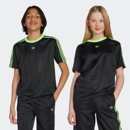 T-Shirt adidas originals "JACQUARD KIDS", Jungen, Gr. 140, gr&uuml;n (schwarz, signal gr&uuml;n), Obermaterial: 100% Polyester, Shirts T-Shirt, sportlicher Stil, lockere Passform, f&uuml;r Kinder und Teens
