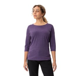 Funktionsshirt Vaude "WOMEN'S NEYLAND 3/4 T-SHIRT", Damen, Gr. 36, rosa (mulberry), Obermaterial: 55% Hanf, 35% Polyester, 10% Lyocell, U-Boot-Ausschnitt, abgesteppt, Shirts Funktionsshirt, 3/4-&Auml;rmel, f&uuml;r vielseitige sportliche Aktivit&auml;ten, U-Boot-Ausschnitt