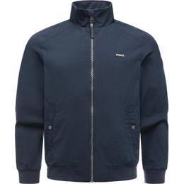 Outdoorjacke Ragwear "Outdoorjacke Izzyk YOUMODO", Herren, Gr. XXL, blau (navy), Obermaterial: 65% Baumwolle CO. 35% Polyester PES. Obermaterial: Futter: 65% Polyester PES. 35% Baumwolle CO., gerade, hoch geschlossener Ausschnitt, Rippb&uuml;ndchen, Jacken Outdoorjacke, Leichte &Uuml;bergangsjacke mit Stehkragen