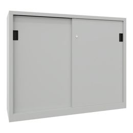 Pavoy Schiebet&uuml;renschrank, 1200x1500x400 mm, 4 B&ouml;den verzinkt, RAL 7035 (30301-150-400-735)