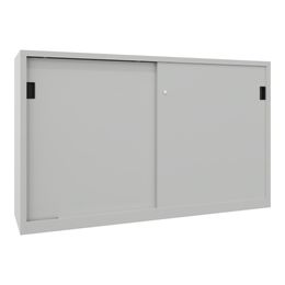 Pavoy Schiebet&uuml;renschrank, 1200x2000x400 mm, 4 B&ouml;den verzinkt, RAL 7035 (30301-200-400-735)