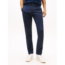 Chinohose Tommy Jeans "SCANTON Slim Fit Hose", Herren, Gr. 33, L&auml;nge 36, schwarz night navy, Web, Obermaterial: 96% Baumwolle, 4% Elasthan, slim fit lang, Hosen Chinohose, slim fit, Twill
