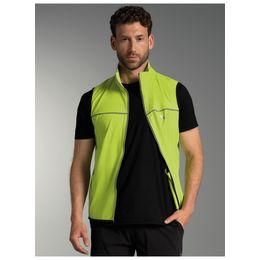 Steppweste TRIGEMA "TRIGEMA Atmungsaktive Sport-Weste", Herren, Gr. XXL, gelb (lemon), 92% Polyester, 8% Elastan, lang, Westen Steppweste