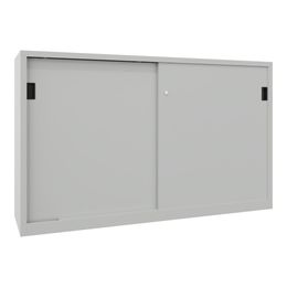Pavoy Schiebet&uuml;renschrank, 1200x2000x600 mm, 4 B&ouml;den verzinkt, RAL 7035 (30301-200-600-735)