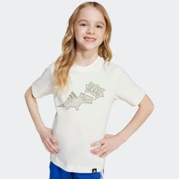 T-Shirt adidas Sportswear "ADIRAPTOR GRAPHIC KINDER", Jungen, Gr. 110, wei&szlig; (sanftes wei&szlig;), Obermaterial: 100% Baumwolle, Shirts T-Shirt, f&uuml;r Kinder, sportlicher Stil, mit auff&auml;lliger Grafik, pflegeleicht