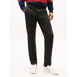 Chinohose Tommy Jeans "SCANTON Slim Fit Hose", Herren, Gr. 34, L&auml;nge 30, schwarz, Web, Obermaterial: 96% Baumwolle, 4% Elasthan, slim fit lang, Hosen Chinohose, slim fit, Twill