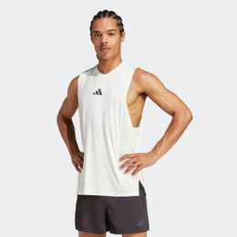 Tanktop adidas Performance "DESIGNED-FOR-TRAINING INTENSITY", Herren, Gr. XXL, wei&szlig; (chalk wei&szlig;), Obermaterial: 93% Polyamid, 7% Elasthan, Tops Tanktop