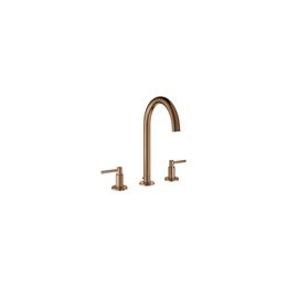 Grohe Waschtisch-3-Loch-Armatur Atrio 1/2", L, m Hebelgr., w. sunset geb&uuml;rstet (20649DL0)
