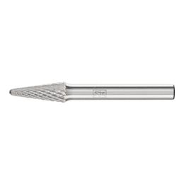 Pferd TOOLS Hartmetall Fr&auml;sstift Rundkegel KEL &Oslash; 08x20mm Schaft-&Oslash; 6 mm Z4 universal mittel fein (21124994)