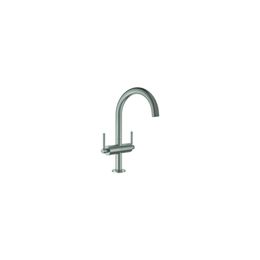 Grohe Waschtisch-Zweigriff-Armatur Atrio 1/2", L, mit Hebelgriffen, supersteel (21145DC0)