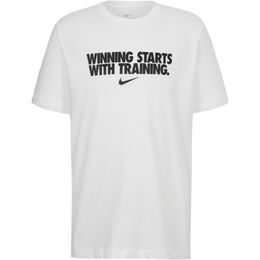 Nike DF Funktionsshirt Herren - Gr&ouml;&szlig;e L - wei&szlig;