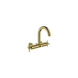 Grohe Wannen-Zweigriff-Armatur Atrio 1/2", m Kreuzgr., Wd-mont., cool sunrise (25268GL0)