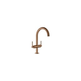 Grohe Waschtisch-Zweigriff-Armatur Atrio 1/2", L, m Hebelgr., w. sunset geb&uuml;rstet (21145DL0)