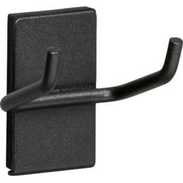 Werkzeughalter WFI, magnetisch, 2 Haken, L 50 x B 40 x H 50 mm, Stahl, schwarz, 2 St&uuml;ck