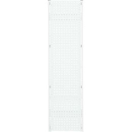 Lochblech-Seitenwand ORDO Professional, Lochbild Qg 10-38, H 2000 mm x B 400 mm, pulverbeschichtet, verkehrswei&szlig; RAL 9016
