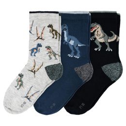 Topolino 3 Paar Jungen Socken mit Dino-Motiven