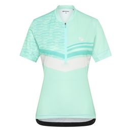 Ziener Damen Radtrikot "NALADIA-Z", gr&uuml;n, Gr. 42, Obermaterial: 100% Polyester. Obermaterial 2: 90% Polyester, 10% Elasthan, Trikots