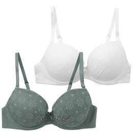 Gina Benotti 2 Damen B&uuml;gel-BHs mit Spitze