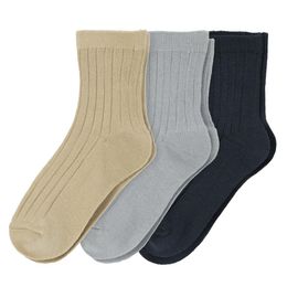 Topolino 3 Paar Kinder Socken mit Rippstruktur