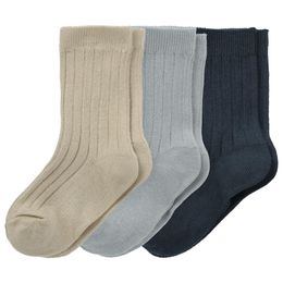 Topomini 3 Paar Baby Socken mit Rippstruktur