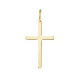 Luigi Merano Herren Kreuzanh&auml;nger "Kreuz, Gold 585", onesize, Gelbgold 585gold, Schmuckanh&auml;nger