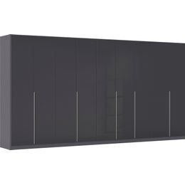 Dreht&uuml;renschrank OTTO HOME, B:405cm H:229cm T:54cmgraumetallic, glas basalt, Schr&auml;nke, "Kleiderschrank Kleiderschr&auml;nke Schrank Garderobe AGORDO mit