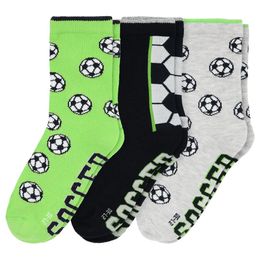 Topolino 3 Paar Jungen Socken mit Fu&szlig;ball-Motiven