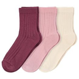 Topolino 3 Paar Kinder Socken mit Rippstruktur