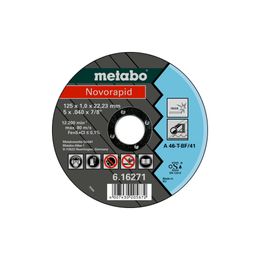 Metabo Novorapid 125 x 1,0 x 22,23 mm, Inox, Trennscheibe, gerade Ausf&uuml;hrung (616271000)