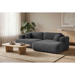 Ecksofa OTTO HOME, B:256cm H:76cm T:161cmdunkelgrau, 100% Polyester, Wohnzimmer, Sofas, "VEEVIA L-Form, Schlafsofa, Verl&auml;ssliche Qualit&auml;t, Breite