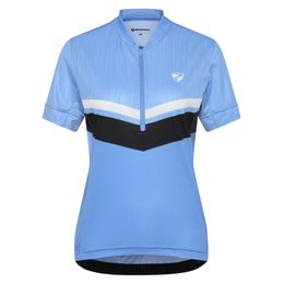 Ziener Damen Radtrikot "NALADIA-Z", blau, Gr. 36, Obermaterial: 100% Polyester. Obermaterial 2: 90% Polyester, 10% Elasthan, Trikots
