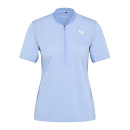 Ziener Damen Radtrikot "NEKTARIA-Z"blaubell, Gr. 42, Obermaterial: 85% Polyester, 15% Baumwolle. Obermaterial 2: 86% Polyester, 14% Baumwolle, Trikots