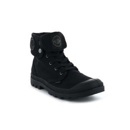 Schn&uuml;rboots Palladium "BAGGY", Damen, Gr. 43, schwarz, schwarz, Textil, Schuhe Schn&uuml;rboots, Schn&uuml;rstiefel aus Canvas, umklappbarer Schaft
