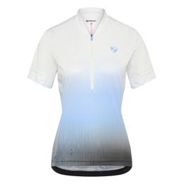 Ziener Damen Radtrikot "NELENIA-Z", blau, Gr. 34, Obermaterial: 100% Polyester. Obermaterial 2: 90% Polyester, 10% Elasthan, Trikots