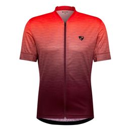 Radtrikot Ziener "NELETE-Z", Herren, Gr. 50, rotwood, Obermaterial: 100% Polyester. Obermaterial 2: 90% Polyester, 10% Elasthan, Trikots