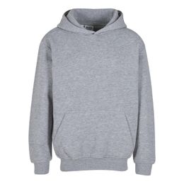 Kapuzenpullover Urban Classics "Urban Classics Kids Basic Essential Hoody", Jungen, Gr. 122/128, erdgrau, 100% Baumwolle, unifarben, normal, ohne Ausschnitt, Pullover Kapuzenpullover