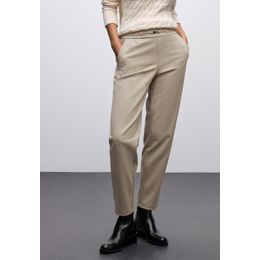 Jogginghose Street One "Style Bonny", Damen, Gr. 42, L&auml;nge 30, sanded beige meliert, Web, Obermaterial: 46% Polyester, 29% Polyamid, 15% Viskose, 10% Elasthan, meliert, loose fit lang, Hosen Jogginghose, mit Schnallendetail