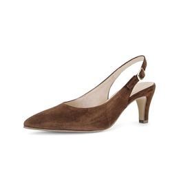 Slingpumps Gabor "Slingpumps", Damen, Gr. 37,5, braun, Schuhe Slingpumps