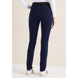 Slim-fit-Jeans Cecil, Damen, Gr. 34, L&auml;nge 30, blau schwarz used wash, Jeans, 67% Baumwolle, 31% Polyester, 2% Elasthan, unifarben, kn&ouml;chellang, Jeans Slim-fit-Jeans, mit Elastikbund