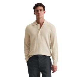 Marc O'Polo MARC O'POLO Herren Strickpullover "aus Bio-Baumwoll-Boucl&eacute;"light oat, Gr. M, unifarben, Obermaterial: 88% Baumwolle, 7% Polyester, 5% Polyamid,