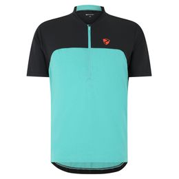 Radtrikot Ziener "NARIUS-Z", Herren, Gr. 48, tropical teal, Obermaterial: 85% Polyester, 15% Baumwolle. Obermaterial 2: 100% Polyester, Trikots