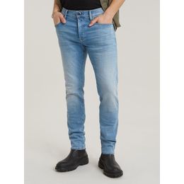G-Star Raw Regular-fit-Jeans G-STAR "3301 Slim Jeans", Herren, Gr. 36, L&auml;nge 34, lt indigo aged, Obermaterial: 92% Baumwolle, 7% Elastomultiester, 1% Elasthan, Jeans