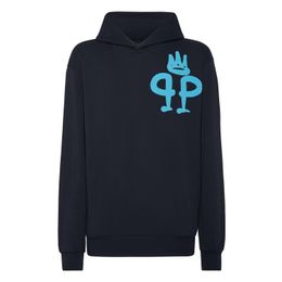 Sweatshirt Philipp Plein "King Plein", Herren, Gr. XL, 14, dunkelblau, Obermaterial: 100% Baumwolle, Sweatshirts Sweatshirt