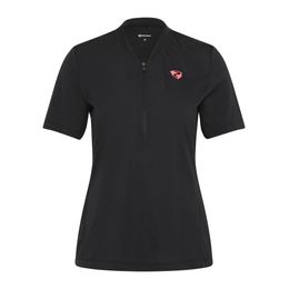 Radtrikot Ziener "NEKTARIA-Z", Damen, Gr. 44, schwarz, Obermaterial: 85% Polyester, 15% Baumwolle. Obermaterial 2: 86% Polyester, 14% Baumwolle, Trikots