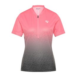 Radtrikot Ziener "NELENIA-Z", Damen, Gr. 38, schwarz.strawberry sorbet, Obermaterial: 100% Polyester. Obermaterial 2: 90% Polyester, 10% Elasthan, Trikots