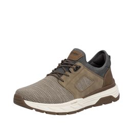 Slip-On Sneaker Rieker, Herren, Gr. 43, taupe, braun, Lederimitat, Textil, Schuhe, Slipper, Schlupfschuh, Halbschuh, Freizeitsneaker mit Gummizug