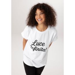 sheego Gro&szlig;e Gr&ouml;&szlig;en T-Shirt, wei&szlig;-schwarz, Gr&ouml;&szlig;e 50 - Damen