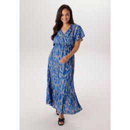 sheego Gro&szlig;e Gr&ouml;&szlig;en Maxikleid, blau-beige, Gr&ouml;&szlig;e 48 - Damen