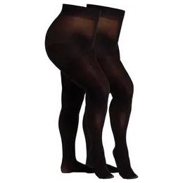 Feinstrumpfhose Camano "fine curvy", Damen, Gr. 52/54, schwarz, Obermaterial: 85% Polyamid, 15% Elasthan, unifarben, elastisch, Strumpfhosen Feinstrumpfhose, Curvy-Tights, matt, extra breiter Bund